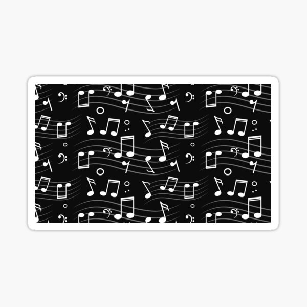 "music notes" Sticker for Sale by DerSenat | Redbubble