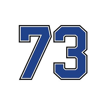 "Number 73 lucky sports jersey seventy three" Sticker for Sale by ...