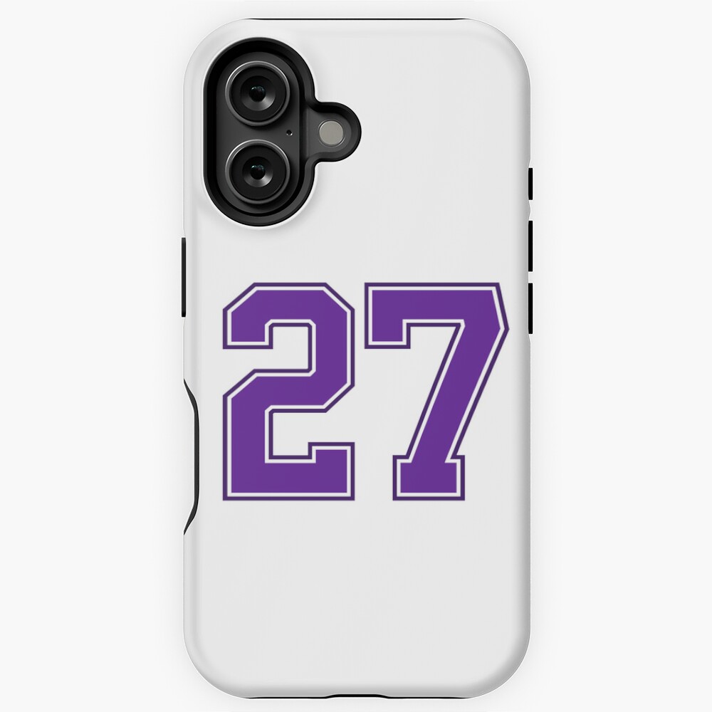 "Purple Number 27 lucky sports jersey twenty seven" Sticker for Sale by ...