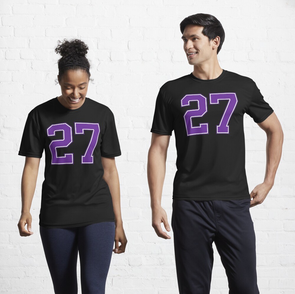 "Purple Number 27 lucky sports jersey twenty seven" Sticker for Sale by ...
