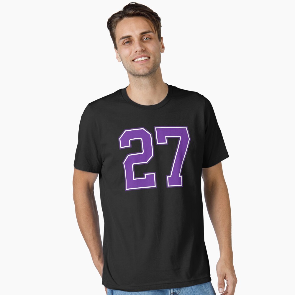 "Purple Number 27 lucky sports jersey twenty seven" Sticker for Sale by ...