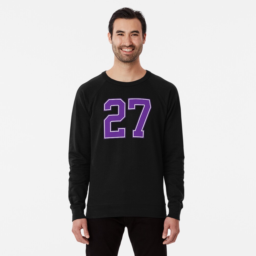 "Purple Number 27 lucky sports jersey twenty seven" Sticker for Sale by ...