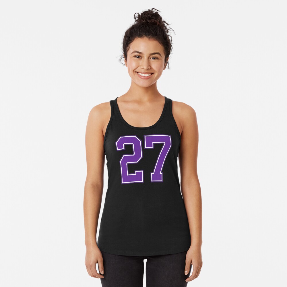 "Purple Number 27 lucky sports jersey twenty seven" Sticker for Sale by ...