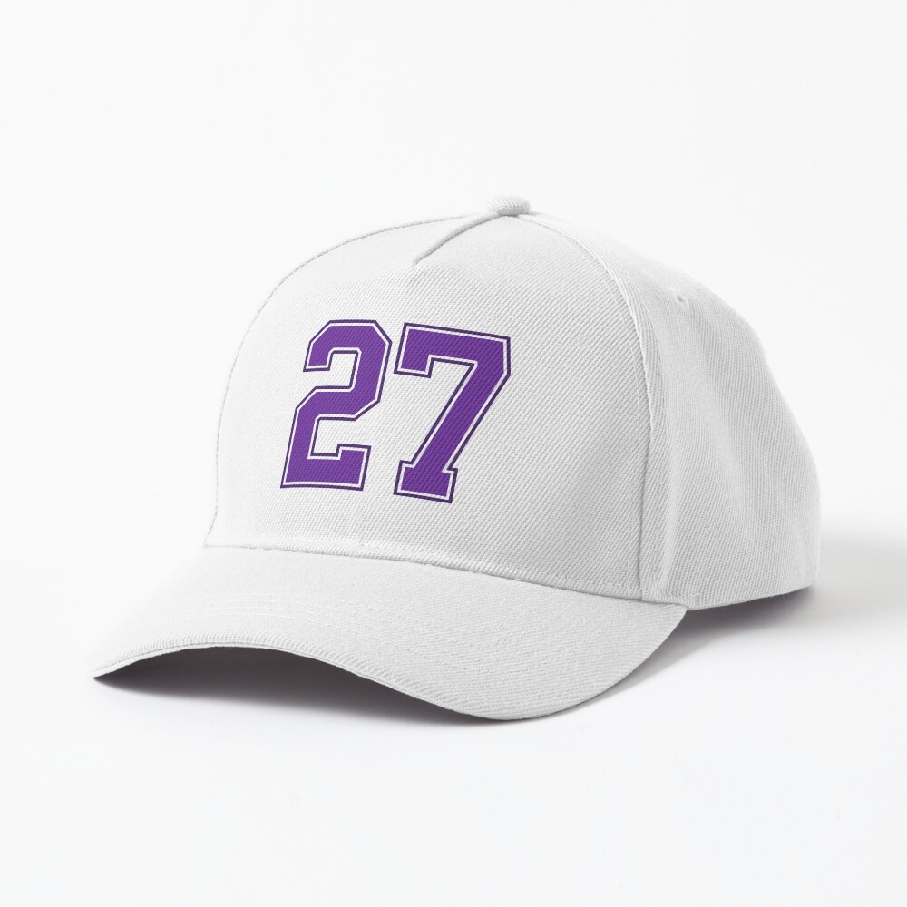 "Purple Number 27 lucky sports jersey twenty seven" Sticker for Sale by ...