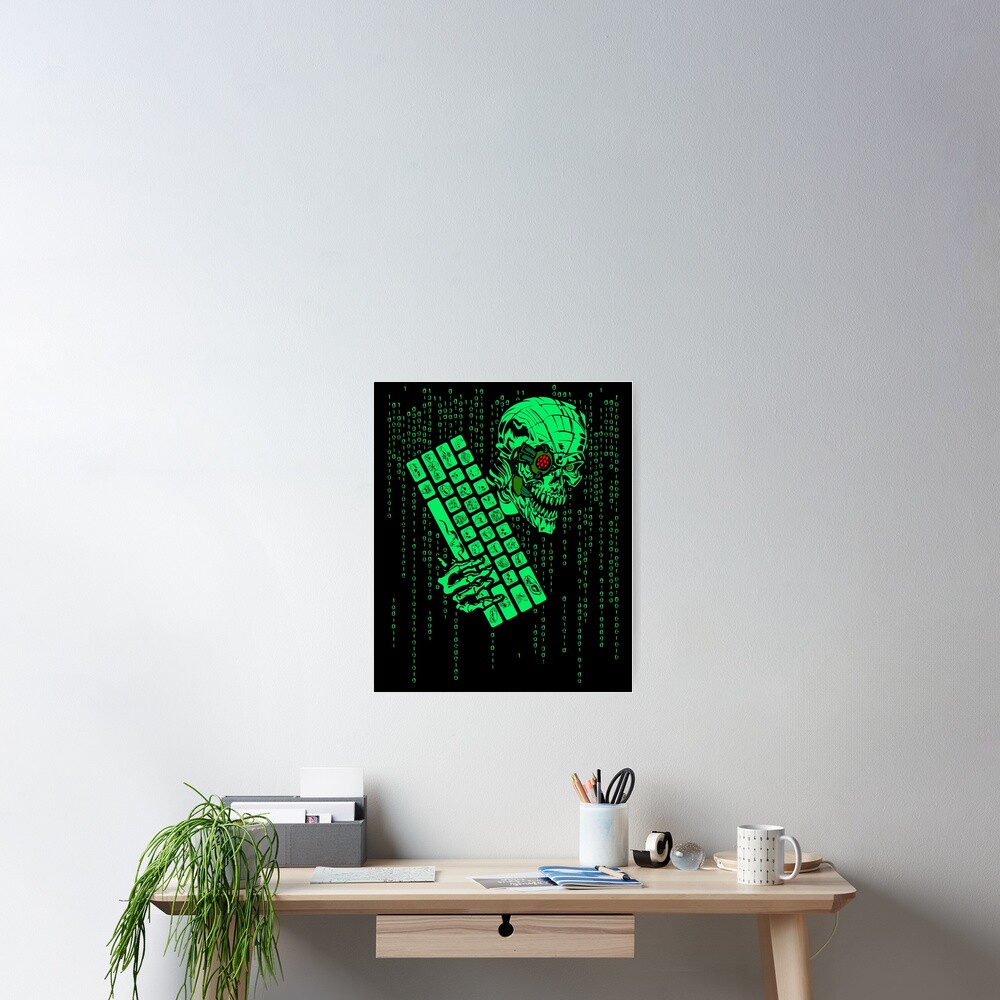 Computer Code Monster Hacker Gamer Coder Poster By Peaktee Redbubble
