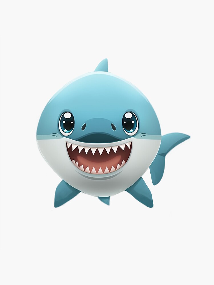 "Cute Shark art" Sticker for Sale by Maryberry96 | Redbubble