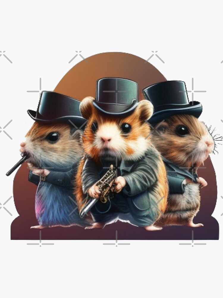 Pegatina «Gángster de hámster al estilo Peaky Blinders» de Mooostickers ...