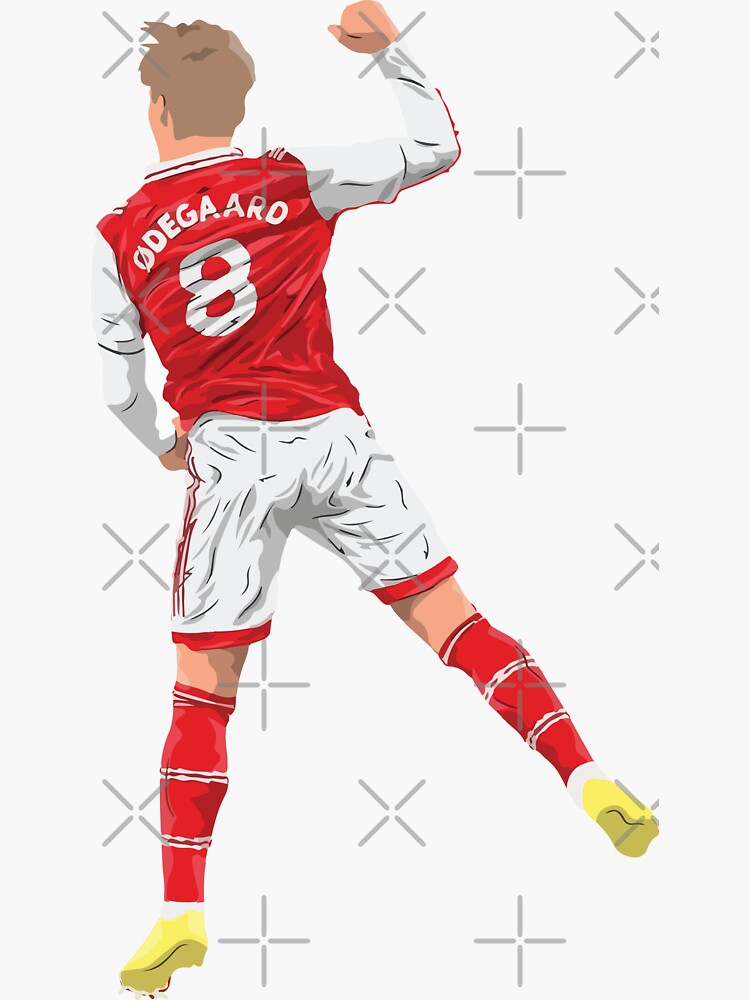 "Odegaard Arsenal Illustration" Sticker for Sale by Cartmaxx | Redbubble