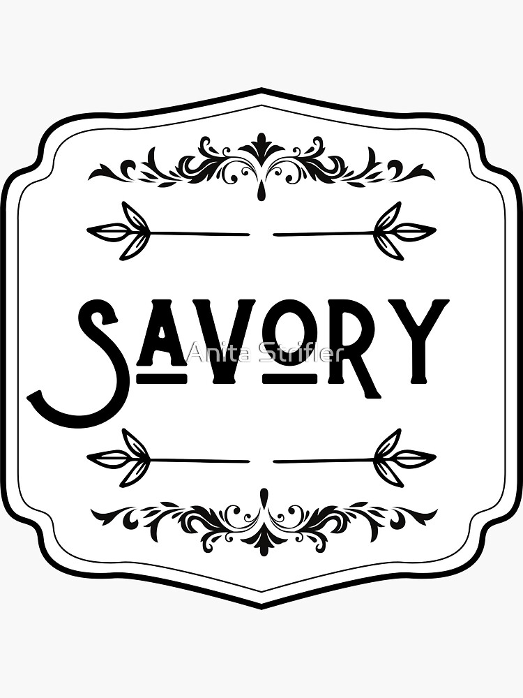"Savory Retro Spice Label" Sticker for Sale by anitastrifler | Redbubble