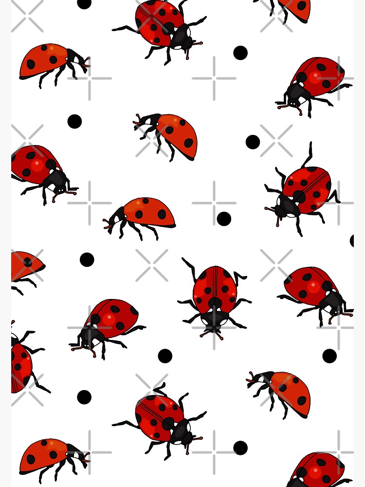"Ladybirds Ladybug Polka Dot Pattern" Sticker for Sale by HotHibiscus ...