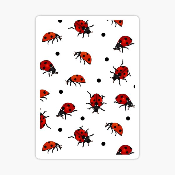 "Ladybirds Ladybug Polka Dot Pattern" Sticker for Sale by HotHibiscus ...