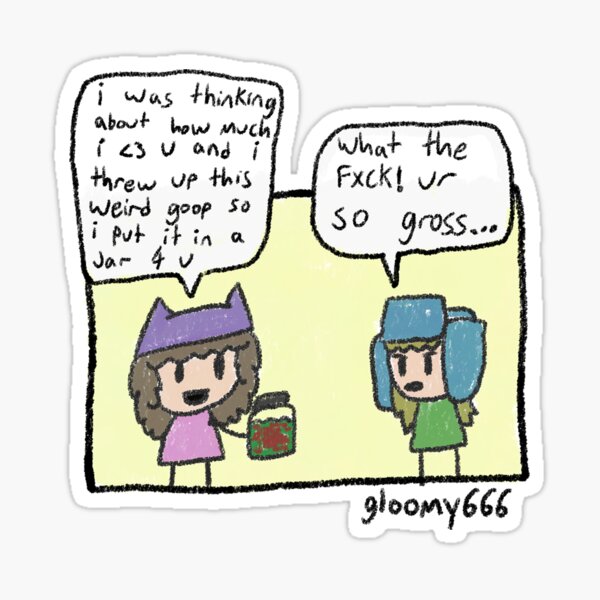 "a jar of love goop" Sticker for Sale by iHM01myself | Redbubble