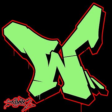 "GREEN LETTER W BY ESONE URBAN GRAFFITI STREET STYLE " Art Board Print ...
