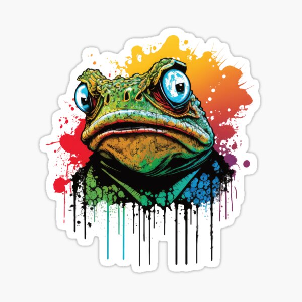 "Australian cane toad graffiti. Large amphibian toad," Sticker for Sale ...