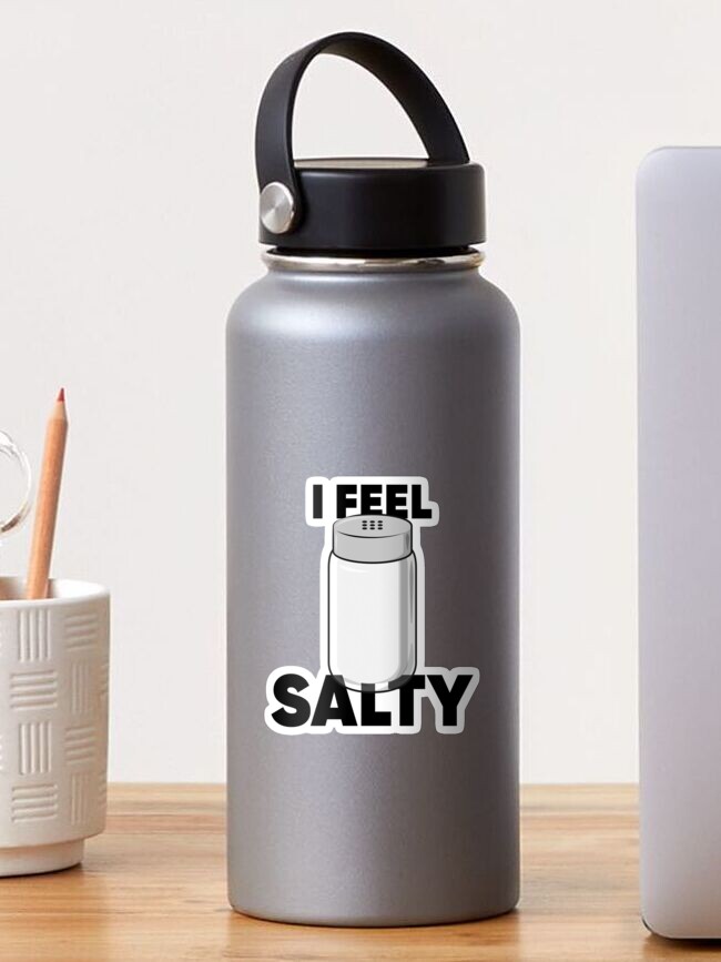 "I feel salty" Sticker by genewaldesign | Redbubble