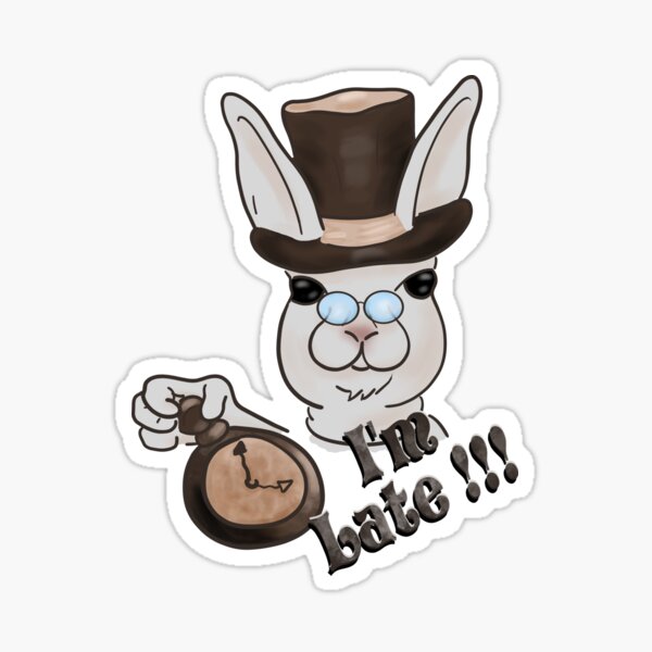 "Rabbit Late" Sticker for Sale by Themys24 | Redbubble