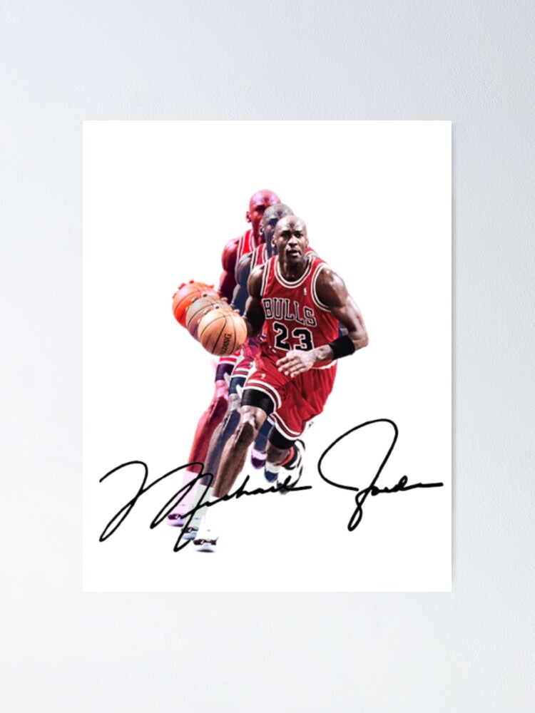 "Michael Jordan Signature" Poster for Sale by mikopinsigne | Redbubble