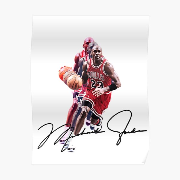 "Michael Jordan Signature" Poster for Sale by mikopinsigne | Redbubble