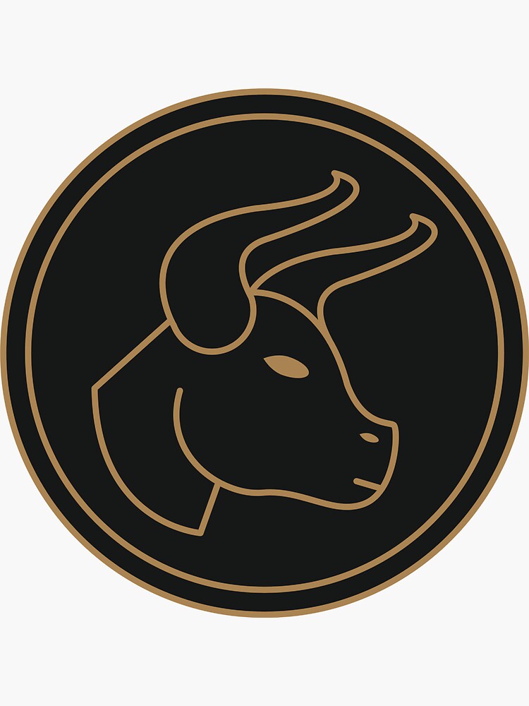 "Taurus zodiac sign Sticker" Sticker for Sale by cheesucrist | Redbubble