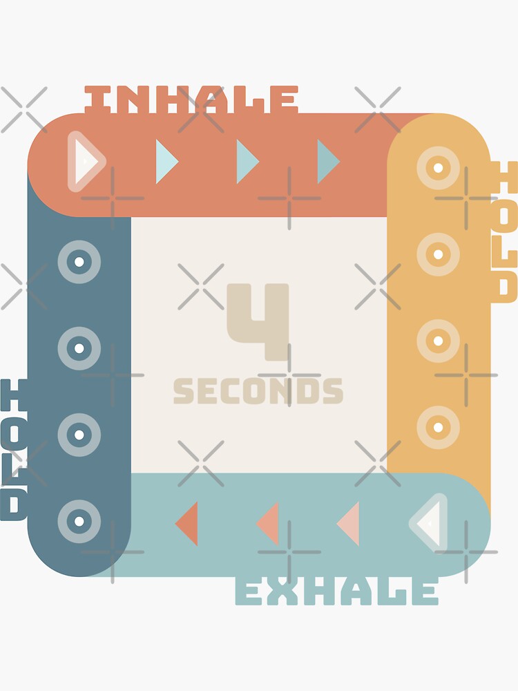 "Square Breathing Technique - therapy tool - " Sticker for Sale by ...