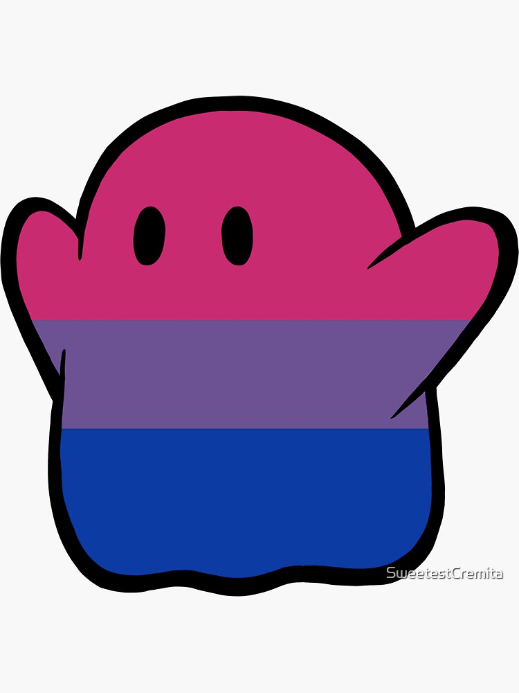 "Spooky Ghost Bisexual Pride Flag" Sticker for Sale by SweetestCremita ...