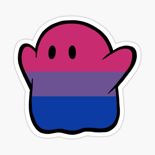 "Spooky Ghost Bisexual Pride Flag" Sticker for Sale by SweetestCremita ...