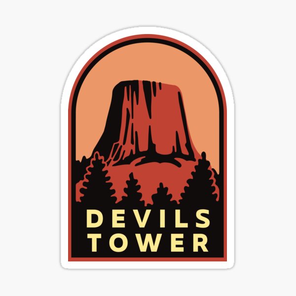 "Devils Tower WY National Monument" Sticker for Sale by HalpinDesign ...