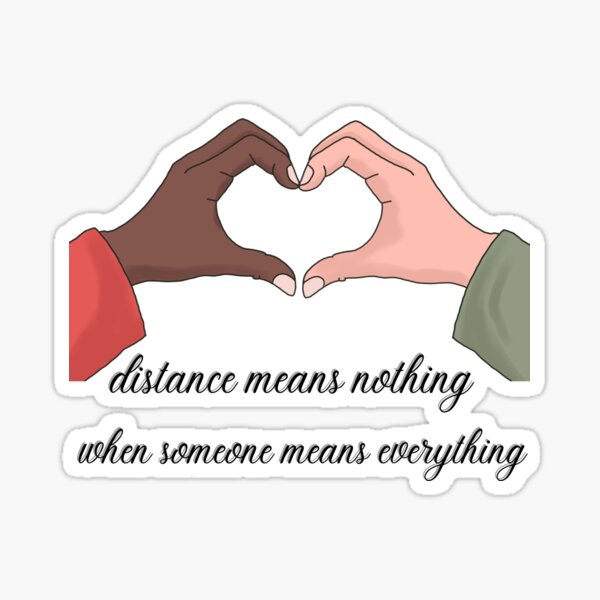 "Bridging the Distance : Heart of Long Distance Relationships" Sticker ...