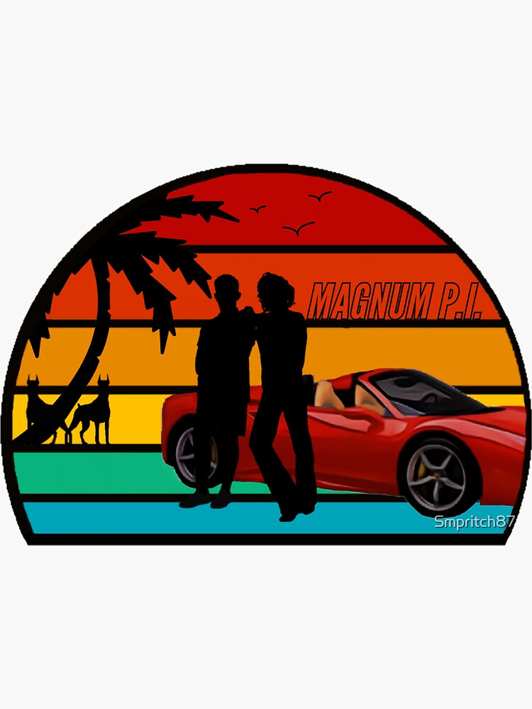 "Magnum PI New Sunset " Sticker for Sale by Smpritch87 | Redbubble