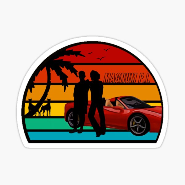 "Magnum PI New Sunset " Sticker for Sale by Smpritch87 | Redbubble