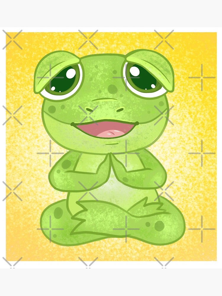 "Cute, happy frog sticker" Sticker for Sale by StickoBun | Redbubble