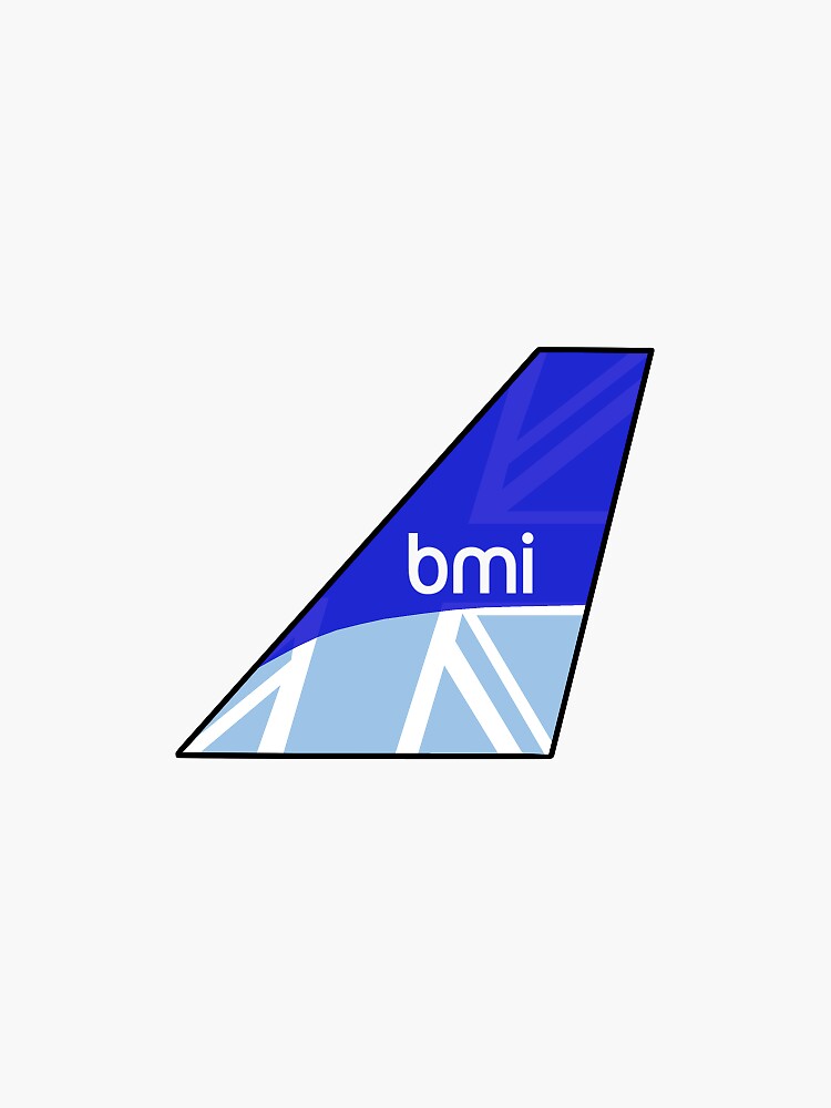"British Midlands (BMI) Tail" Sticker for Sale by stillwerise44uk ...