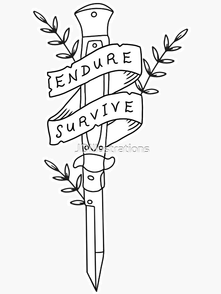 "The Last of Us Endure & Survive" Sticker for Sale by JDIllustrations ...