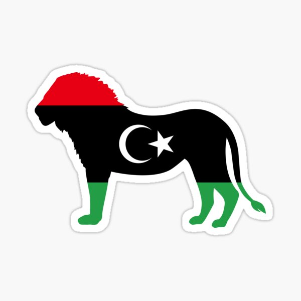 "Flag Lion of Libya" Sticker by fourretout | Redbubble