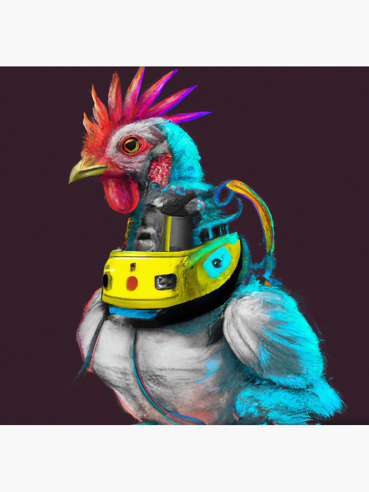 "Cyberpunk Chicken" Sticker for Sale by MitchellHouse | Redbubble