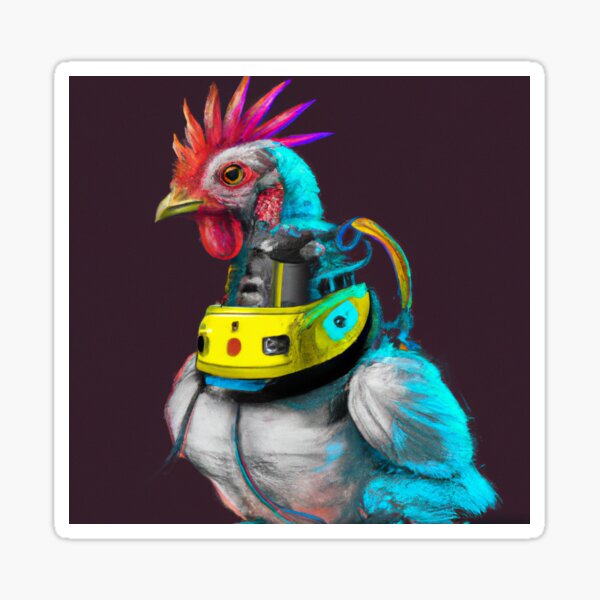 "Cyberpunk Chicken" Sticker for Sale by MitchellHouse | Redbubble