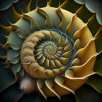 "Fibonacci spiral - Naturepunk - ai generated images" Sticker for Sale ...