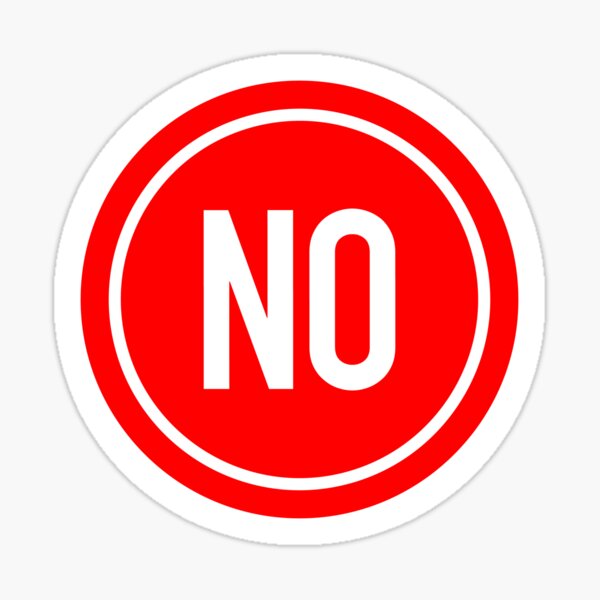 "A Simple No, or On" Sticker for Sale by DOODL | Redbubble
