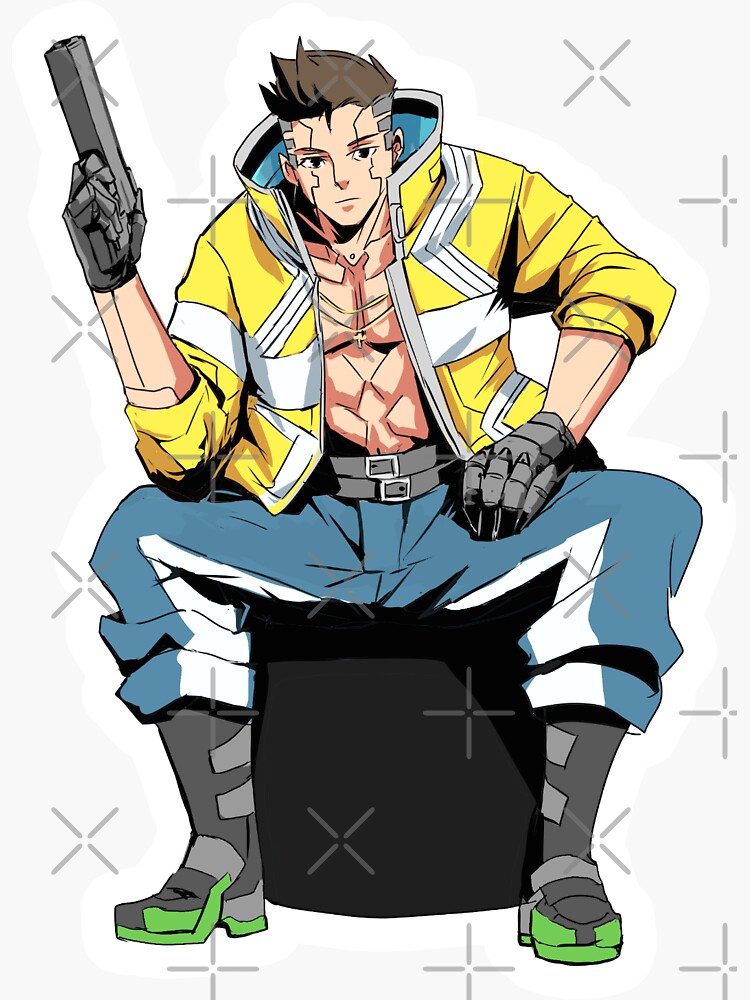 "david cyberpunk edge runner" Sticker for Sale by kyocs | Redbubble