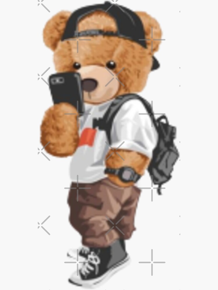 " selfie bear" Sticker for Sale by mahass | Redbubble