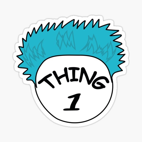 "Thing 1 Emblem Red" Sticker for Sale by 0FOR-YOU0 | Redbubble