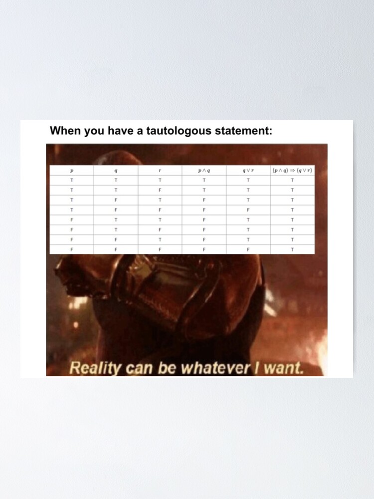 "Discrete math meme" Poster for Sale by coolcat4023 | Redbubble