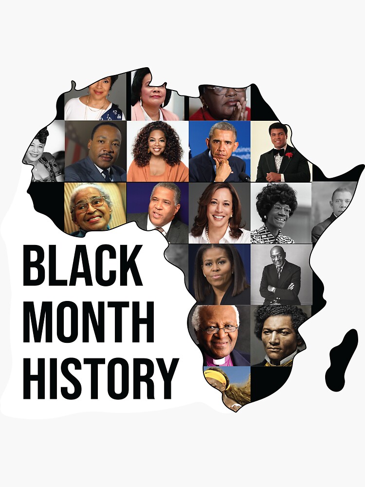 "Black History Month African American Leaders" Sticker for Sale by ...