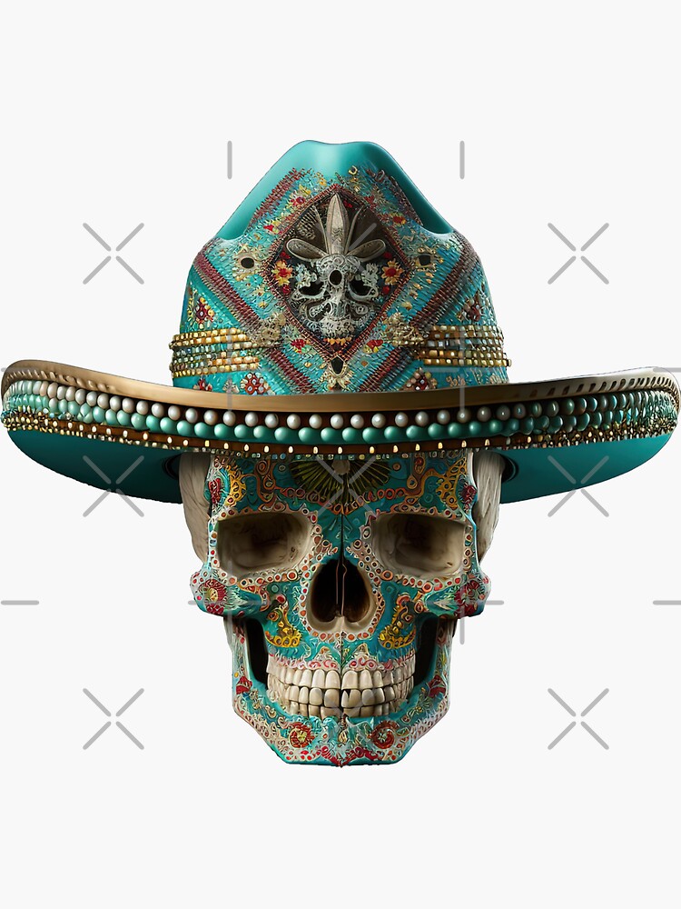 "DECORATED SKULLS" Sticker for Sale by Arthoughts | Redbubble