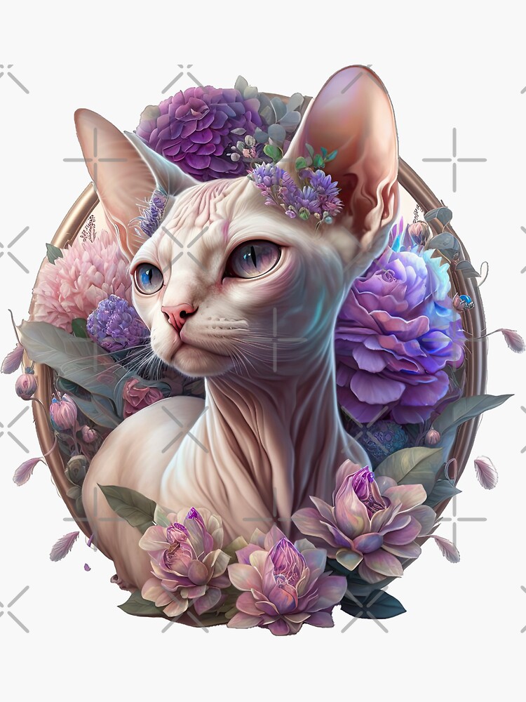 "Sphynx Cat Pastel" Sticker for Sale by TortoPlus | Redbubble