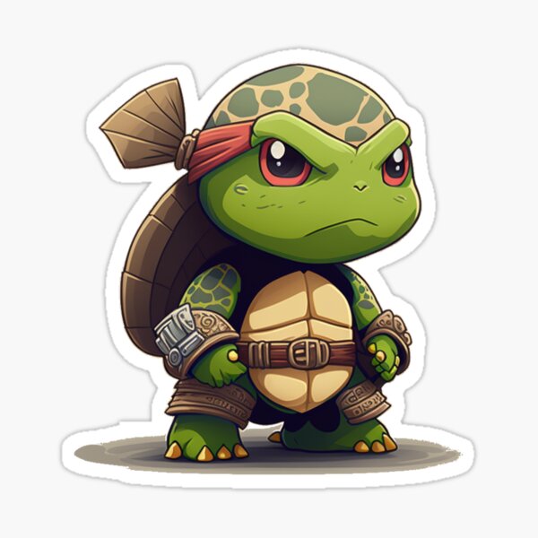 "Chibi turtle" Sticker for Sale by Consciousmess | Redbubble