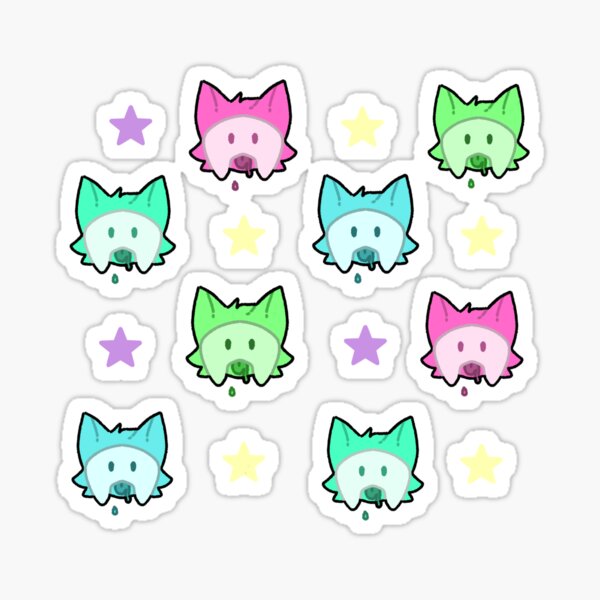 "Slime pup pack" Sticker for Sale by WillowTheCat- | Redbubble