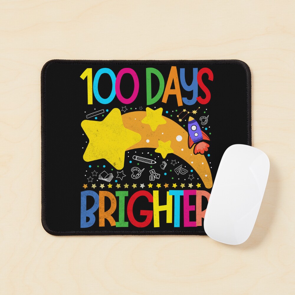 "100 Days Brighter Stars 100th Day of School Teacher Student" Poster ...