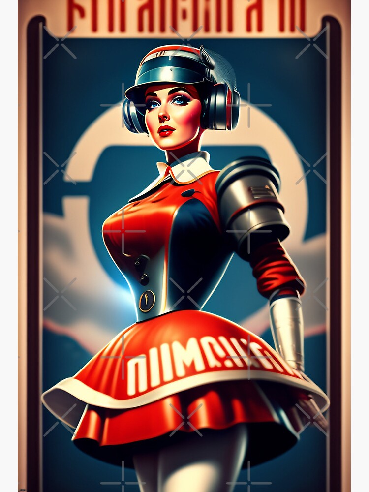 "1950 vintage American steampunk art" Art Board Print for Sale by ...