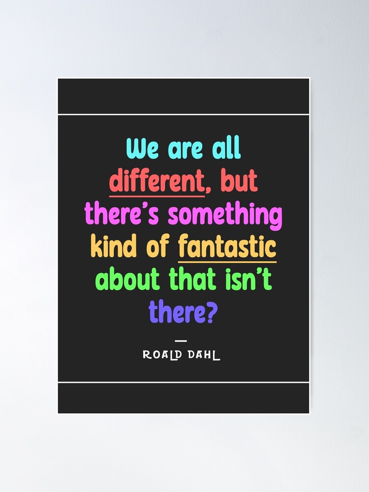 Roald Dahl Quote Roald Dahl Sunbeams Quote Unframed Print